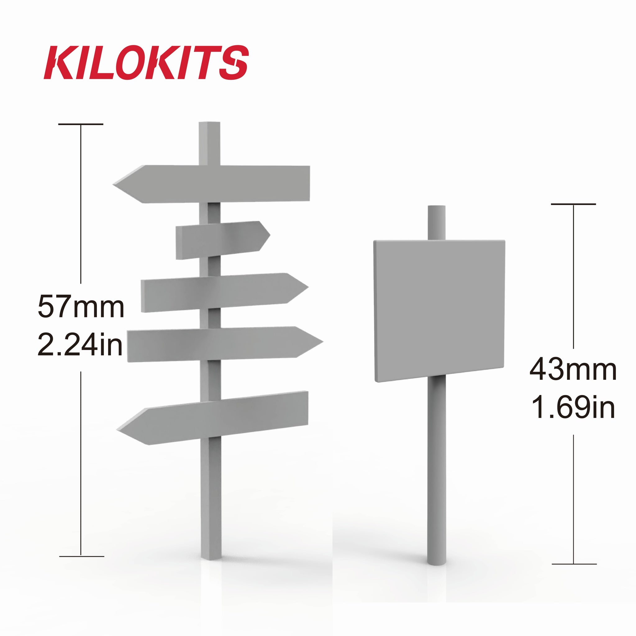 KILOKITS 1:35 WWII Military Road Signs Set – KiloKits Mini Scenics