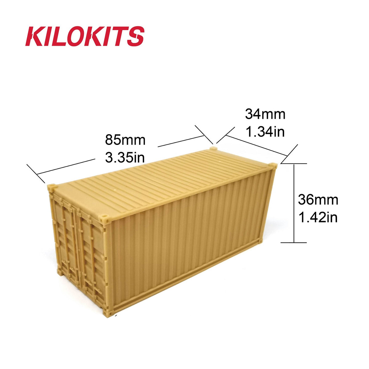 KILOKITS 1:72 20ft Container Model Kits Decorated Sand Color #5045B ...