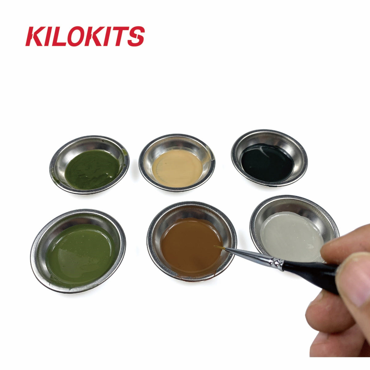 KILOKITS Stainless Steel Small Round Paint Tray 6-PACK – KiloKits Mini ...